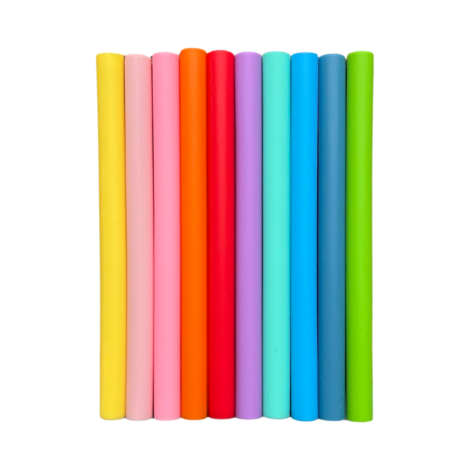Rainbow Silicone Straws - 10 pack – MUNCHIKIDS